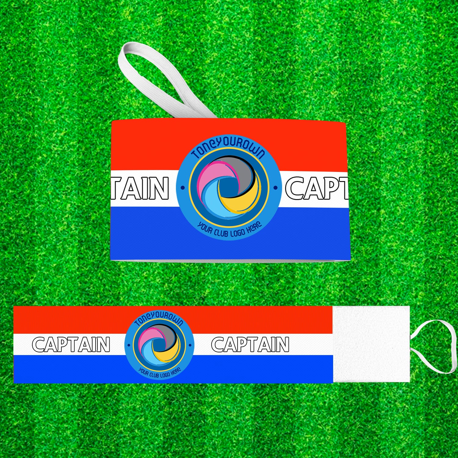 Three Colour Personalised Captains Armband – Toneyourown